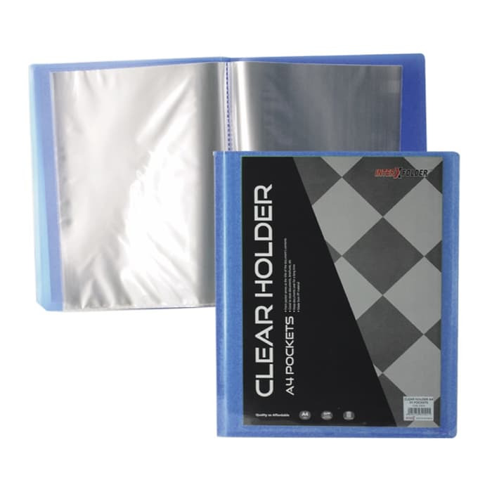 Inter X Clear Holder A4 40 Lembar BIRU | Display Book A4 40 Lembar