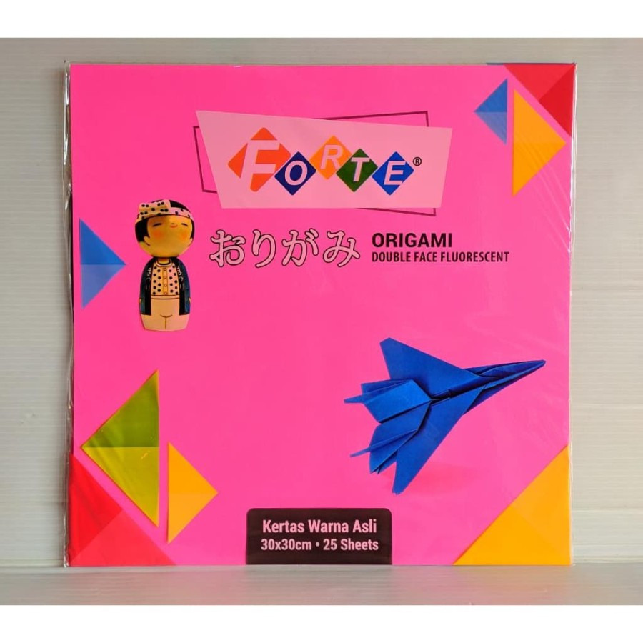 Forte Kertas Origami 30 x 30 Double Side | 2 Sisi (Pak Isi 25 Lembar)