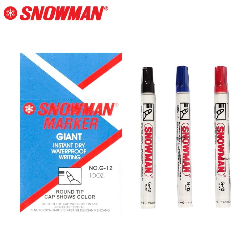 Jual Spidol Snowman Permanen Marker G-12