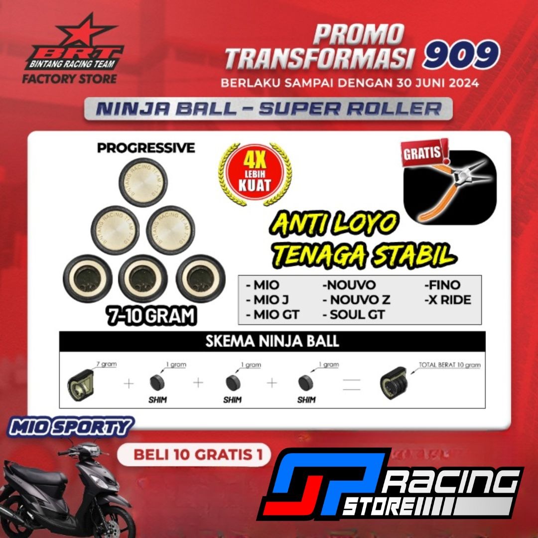 Super Roller Ninja Ball Mio Sporty/Nouvo/Soul GT/Fino/X Ride