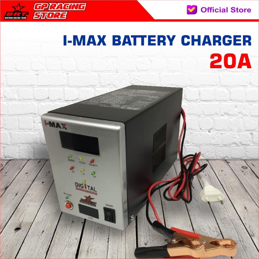 Original Digital Imax Battery Charger BRT Cas Aki Motor 20A