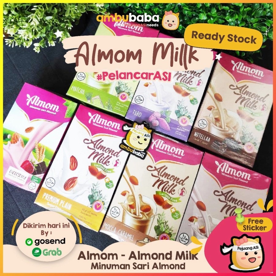 Almom Susu Almon Minuman Sari Almond Pelancar ASI Booster - Box