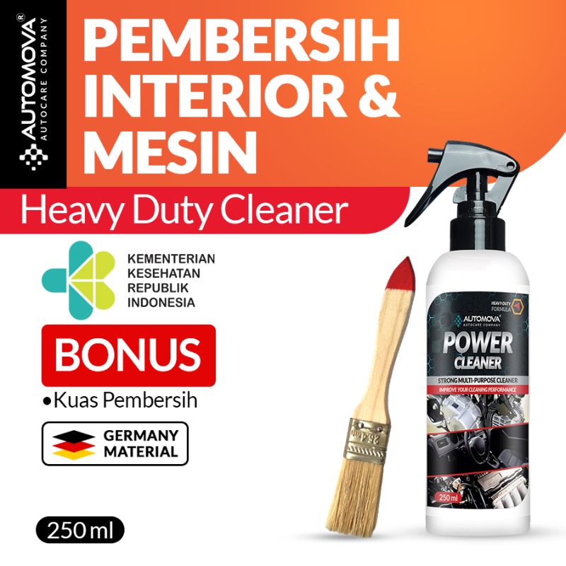 Power Cleaner Pembersih Interior Mobil 250 ml Bonus Kuas 1 pcs