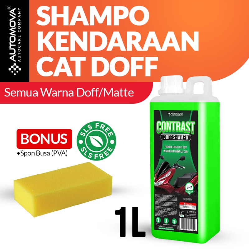 Contrast Doff Shampo 1 Liter Non SLS Bonus Spons 1 Pcs