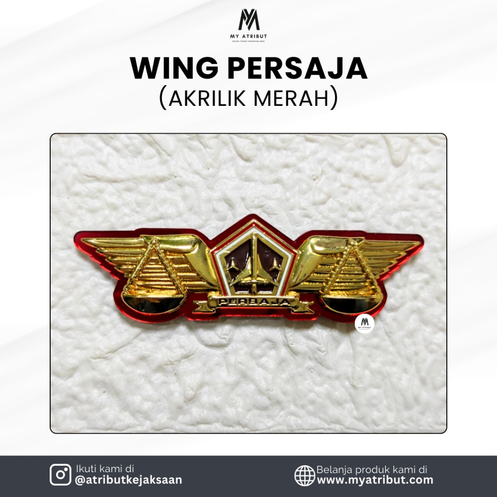 Wing Persaja Akrilik Merah Premium