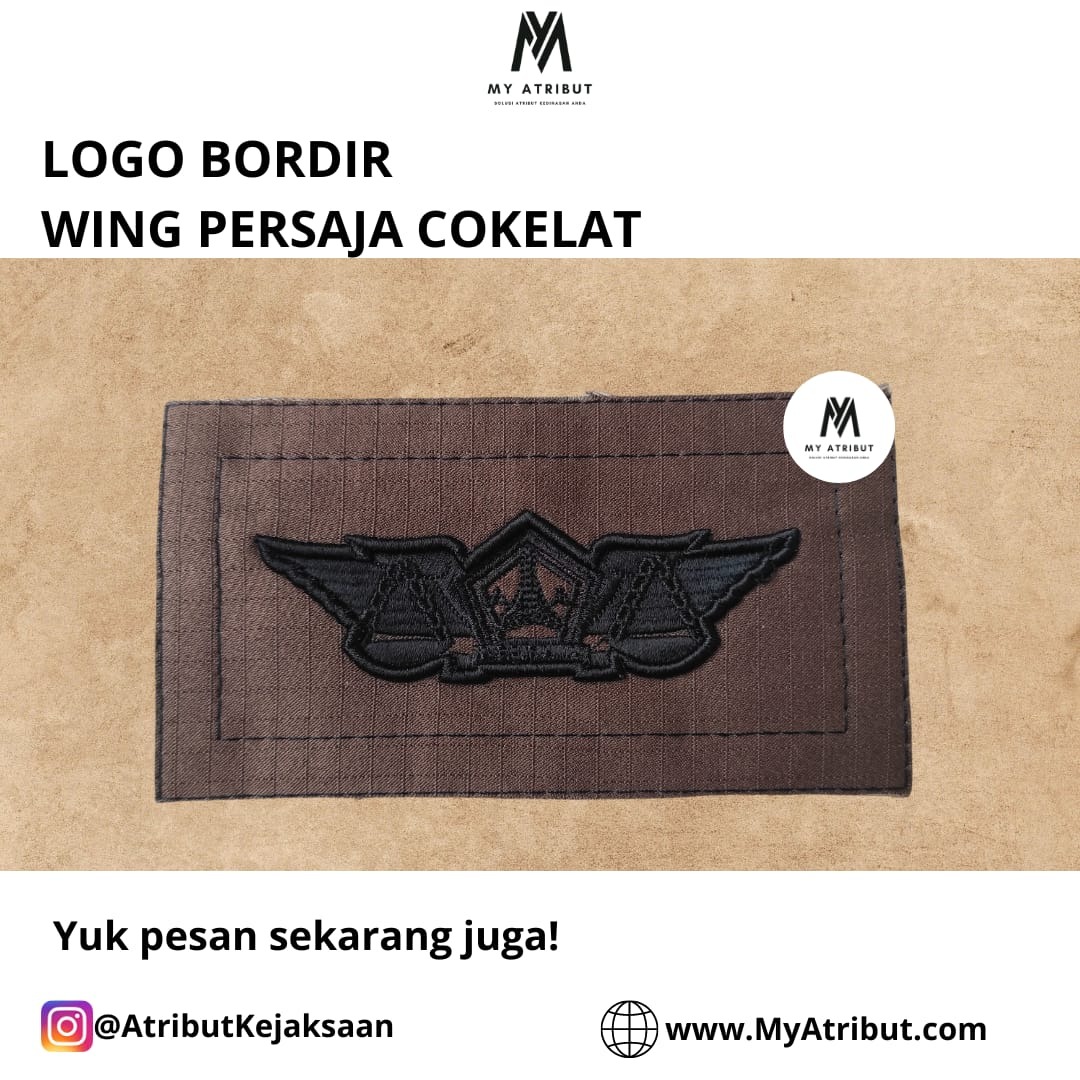 Logo Bordir Wing Persaja untuk baju lapangan