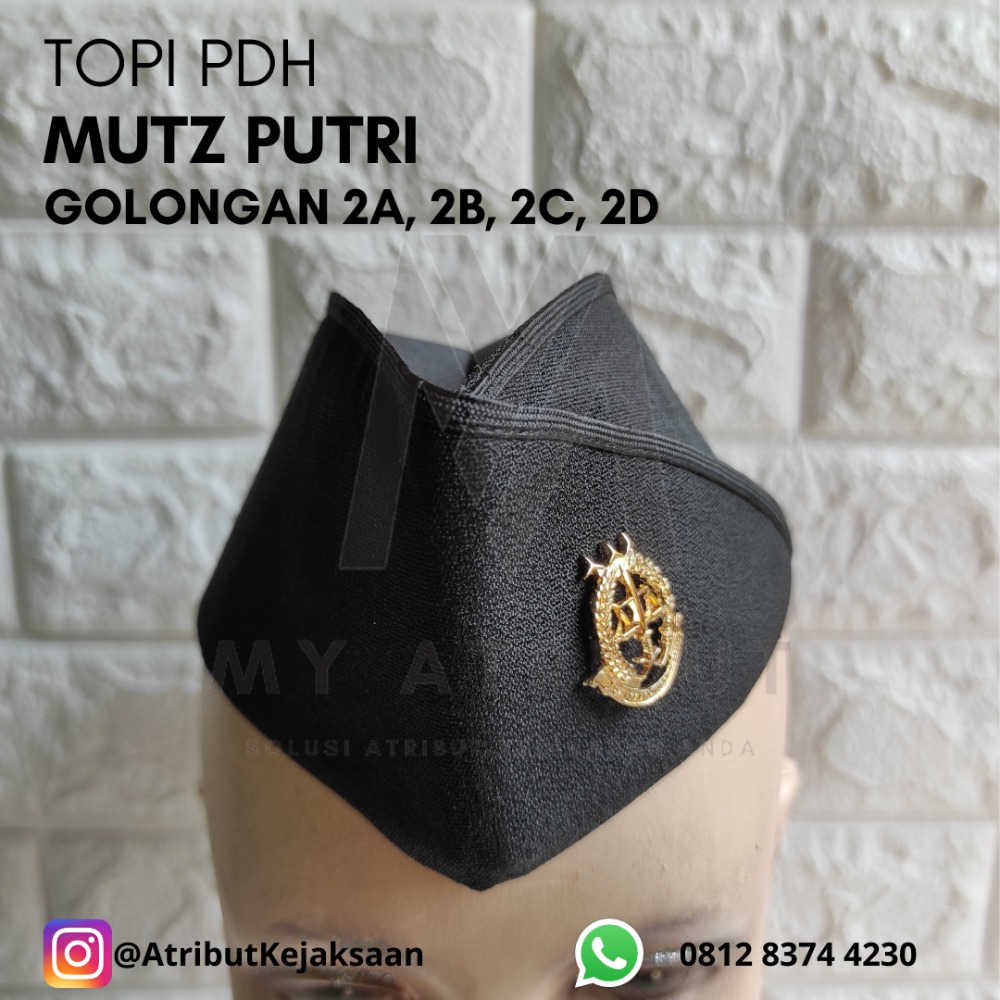 Topi PDH (mutz) Golongan 2A 2B 2C 2D Putri