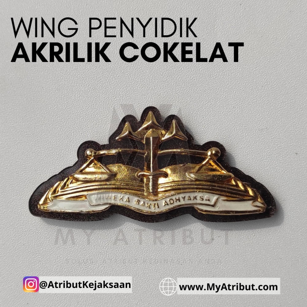 Wing Penyidik Akrilik Cokelat