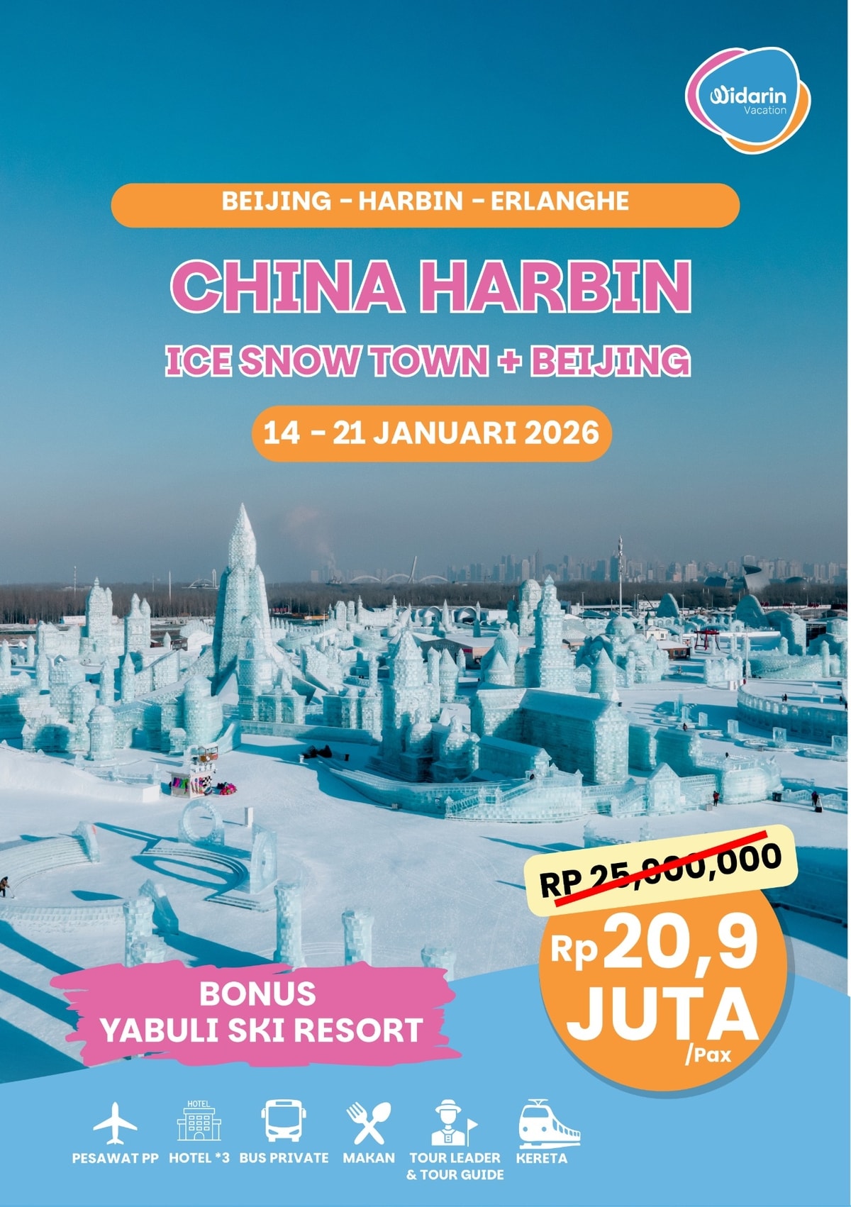 CHINA HARBIN ICE SNOW TOWN + BEIJING 14 - 21 JANUARI 2026