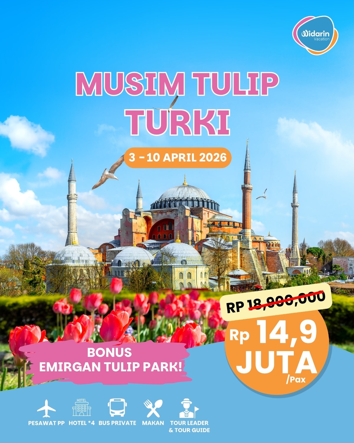 MUSIM TULIP DI TURKI 3 - 10 APRIL 2026