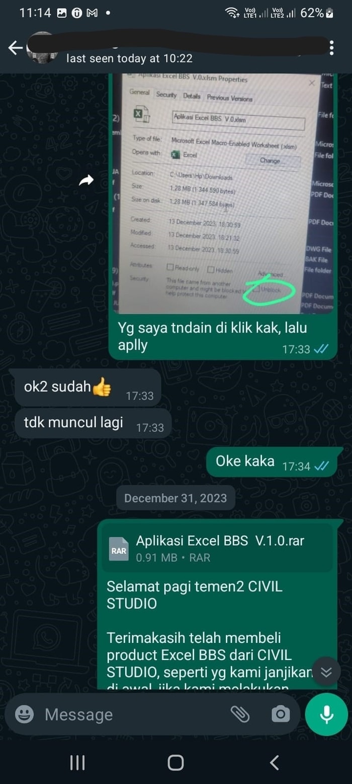Aplikasi Excel BBS