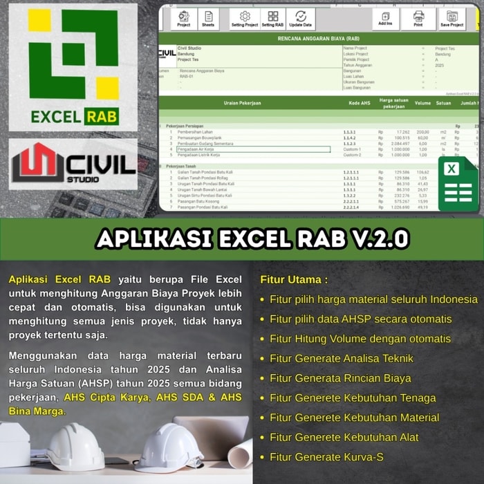 Aplikasi Excel RAB V.2.0